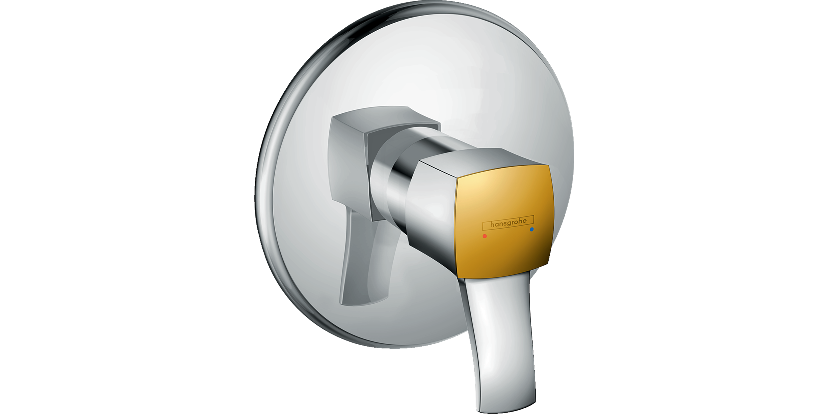 Single lever shower mixer for concealed installation with lever handle ...