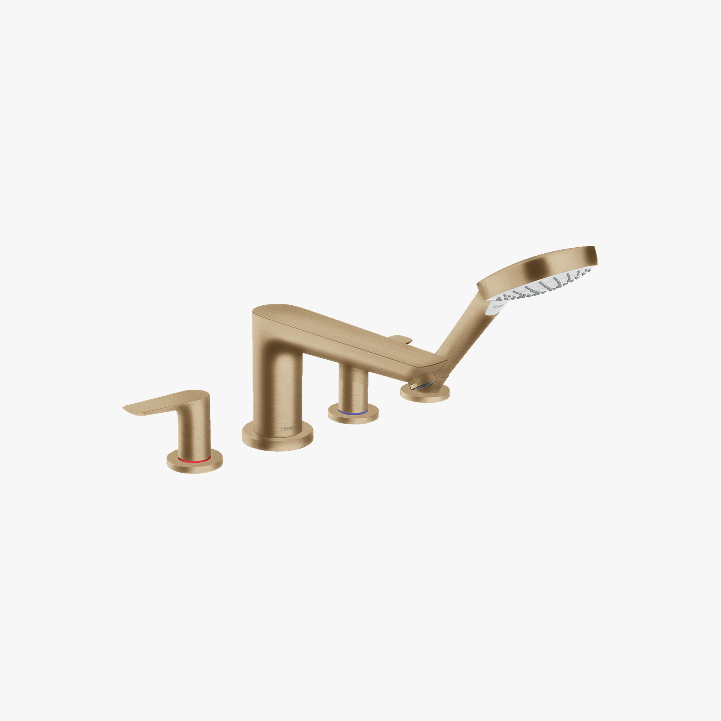 4-hole rim mounted bath mixer - הנס גרואה